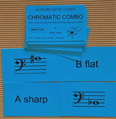 Chromatic Combo Treble & Bass Clef card game – Music On The Move